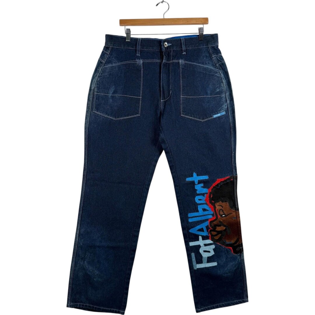 Y2K Fubu Fat Albert Wide Leg Denim Jeans 36 X 31 - Etsy