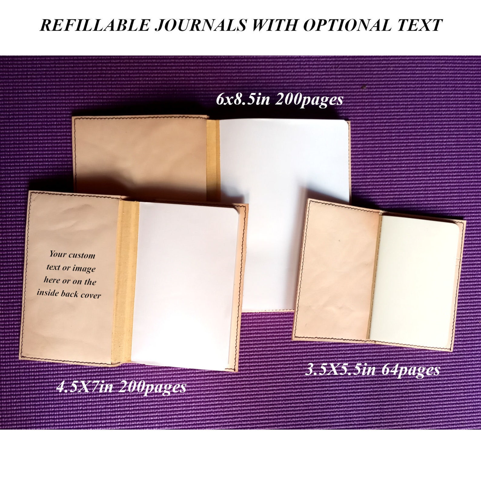 NEW YORK CITY 5 Leather Journal Refillable Personalized - Etsy