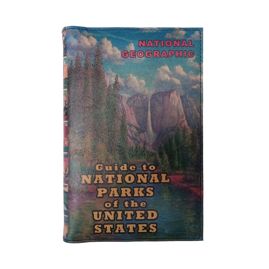U.S. National Parks - Leather Covered, Wood Hardback Coffee Table Book ...