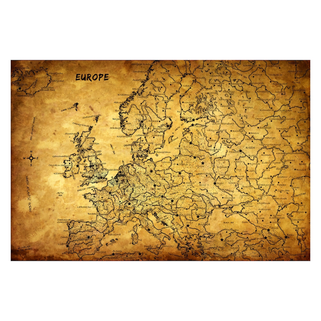 EUROPE Map 5G - Leather Photo Album, Handmade and Personalized Travel ...