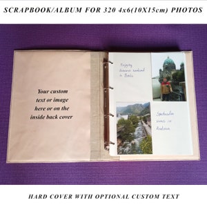 GLACIER BAY Alaska 1S Leather Photo Album, Personalized Scrapbook Album ...