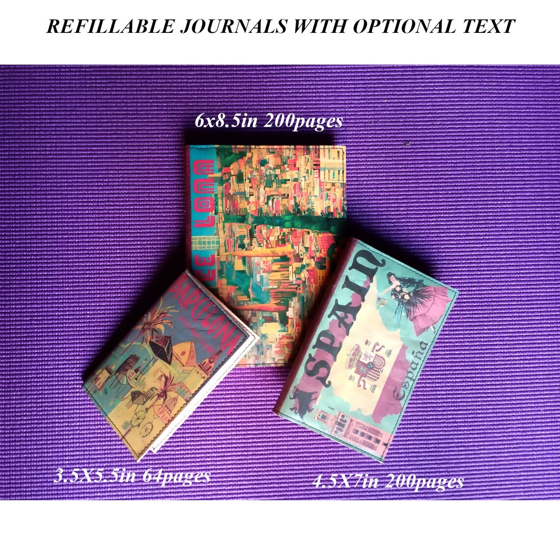 NEW YORK CITY 5 Leather Journal Refillable Personalized - Etsy