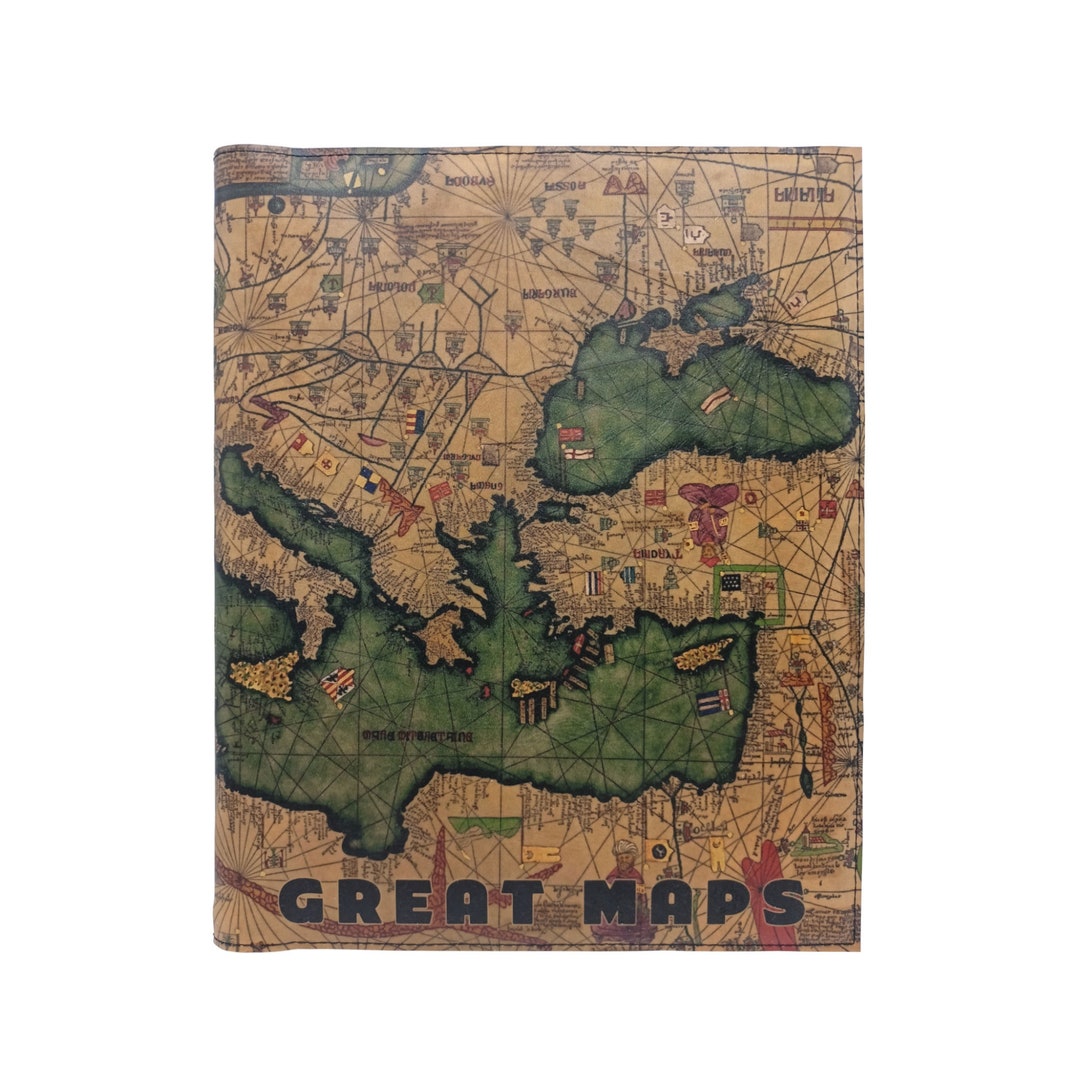 Great Maps by Jerry Brotton - Coffee Table Hardback Book With Leather ...