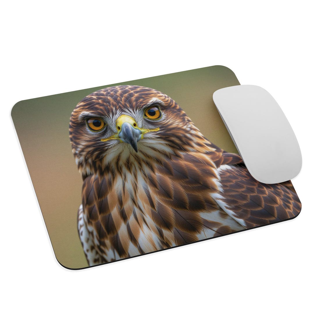 Hawk Mouse Pad - Nature Inspired, Sky Hunter, Silent Predator, Majestic ...