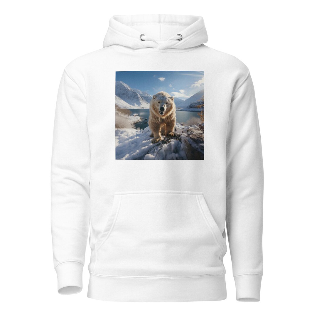 Unisex Polar Bear Hoodie - Arctic Creature, Snow King, Frozen ...