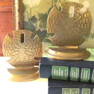 Vintage Brass Sand Dollar Bookends, Beach Coastal Decor, Home Office ...