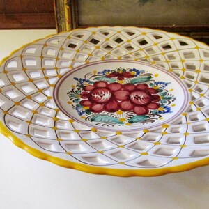 Vintage Potttery Hand Painted Wall Plate, Handmade Modra Ceramics ...