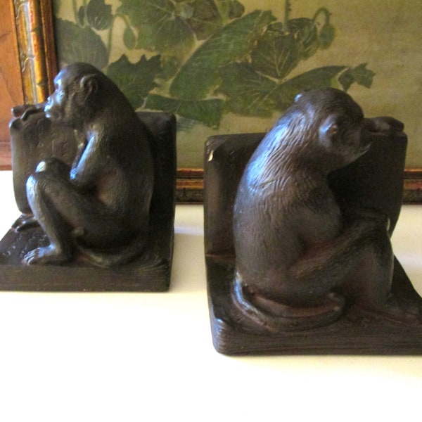 Monkey Bookends - Etsy