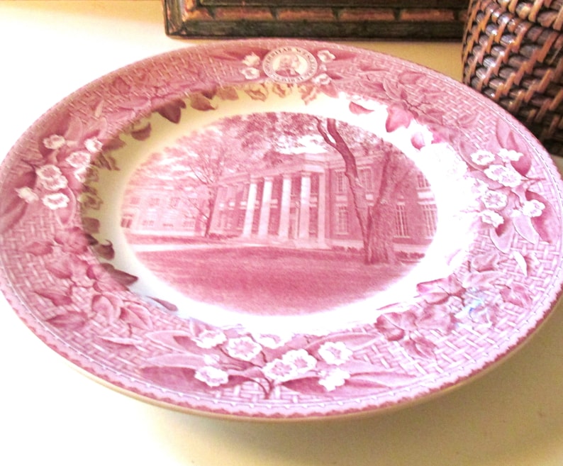 Vintage Wedgwood Wesleyan University Centennial Plates, Red ...