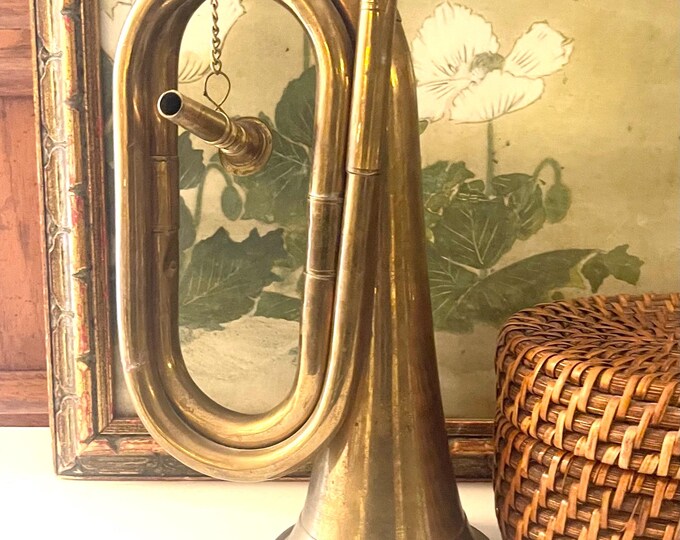Vintage Brass Bugle Horn, Fox Hunt Equestrian Decor, Country House ...