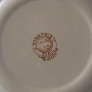 Vintage Furnival Quail Dinner Plate, Chinoiserie Brown Transferware ...