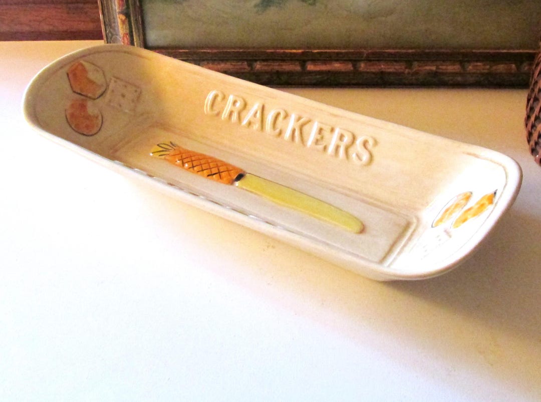 Vintage California Made Retro crackers Tray, LA Pottery Charcuterie ...