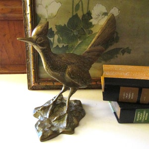Vintage Brass Road Runner Sculpture, Hollywood Regency Brass Decor ...