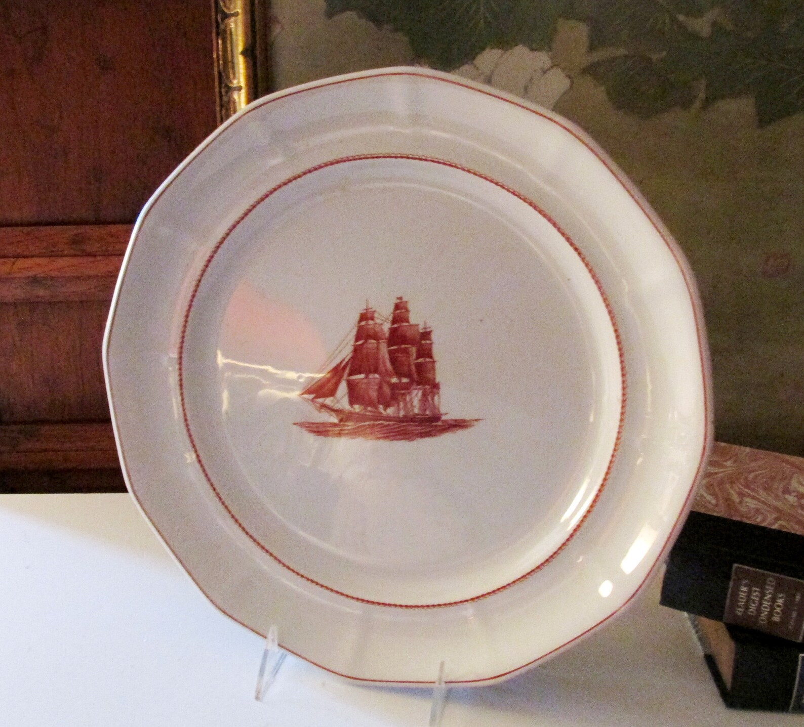 Wedgwood Flying Cloud Red Charger Plate Chop Plate Nautical | Etsy