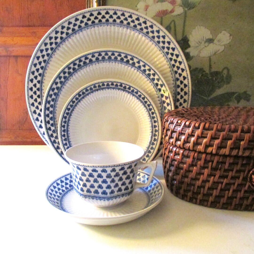New Old Stock "brentwood" Adams England Ironstone Dinnerware, Blue and ...