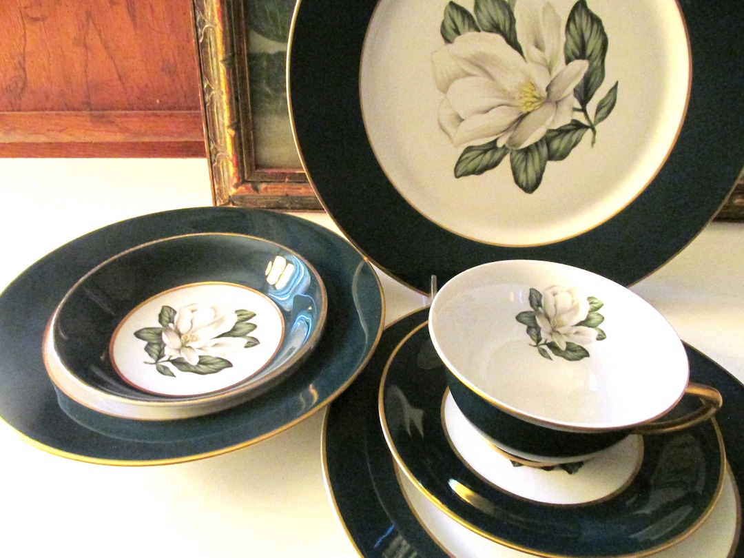Vintage Magnolia Dinnerware, Arcadian-prestige windsor Pattern, Sold in ...