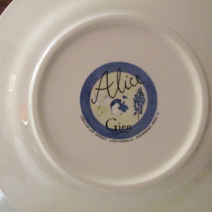 Vintage Gien France alice Dinnerware French - Etsy
