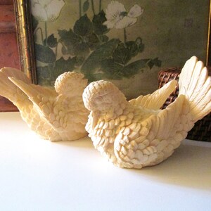 Vintage Large Italian Dove Bird Set, A. Santini Alabaster Doves, - Etsy