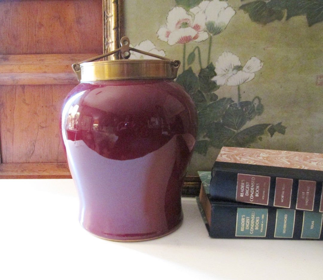 Vintage Oriental Chinese Red Ginger Jar by Bombay Company, Chinoiserie ...