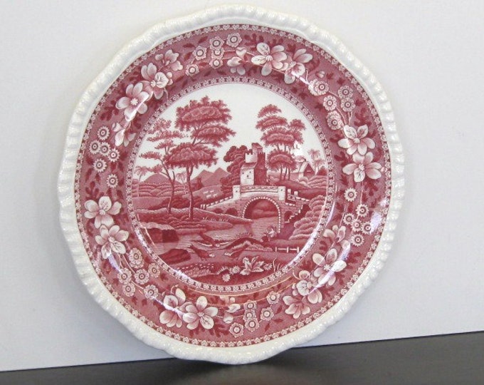 Spode Transferware Plate, Red and White, Copeland - Etsy