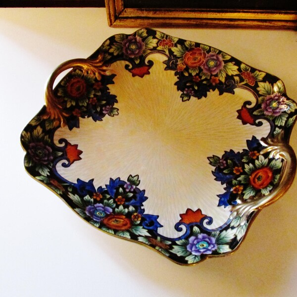 Blue Lusterware Tray - Etsy