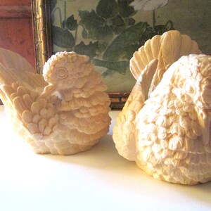 Vintage Large Italian Dove Bird Set, A. Santini Alabaster Doves, - Etsy