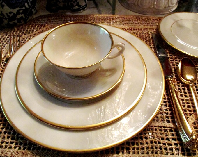 Lenox "mansfield", Gold Rim Dinnerware, Wedding China, Elegant Dining ...
