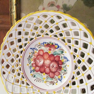 Vintage Potttery Hand Painted Wall Plate, Handmade Modra Ceramics ...