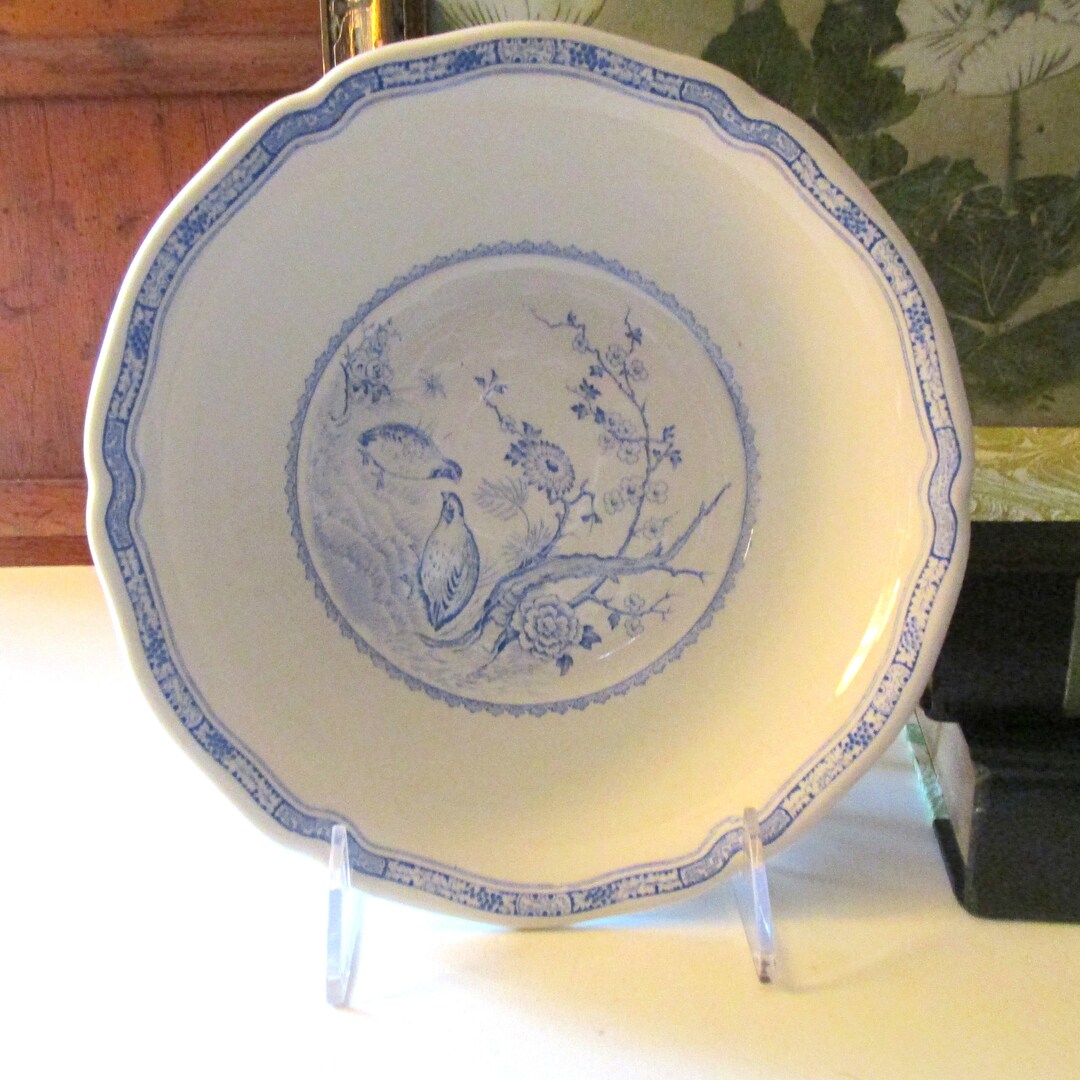 Vintage Furnivals 1913 quail Blue Small Serving Bowl, Made in England ...