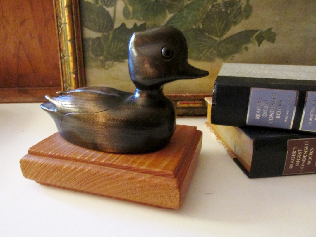 Vintage buffle Head Wood Carved Duck Decoy, Farmhouse Chic, Bufflehead ...
