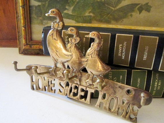 Vintage Brass Hook Boho Brass Hook Brass Duck Hook Wall - Etsy