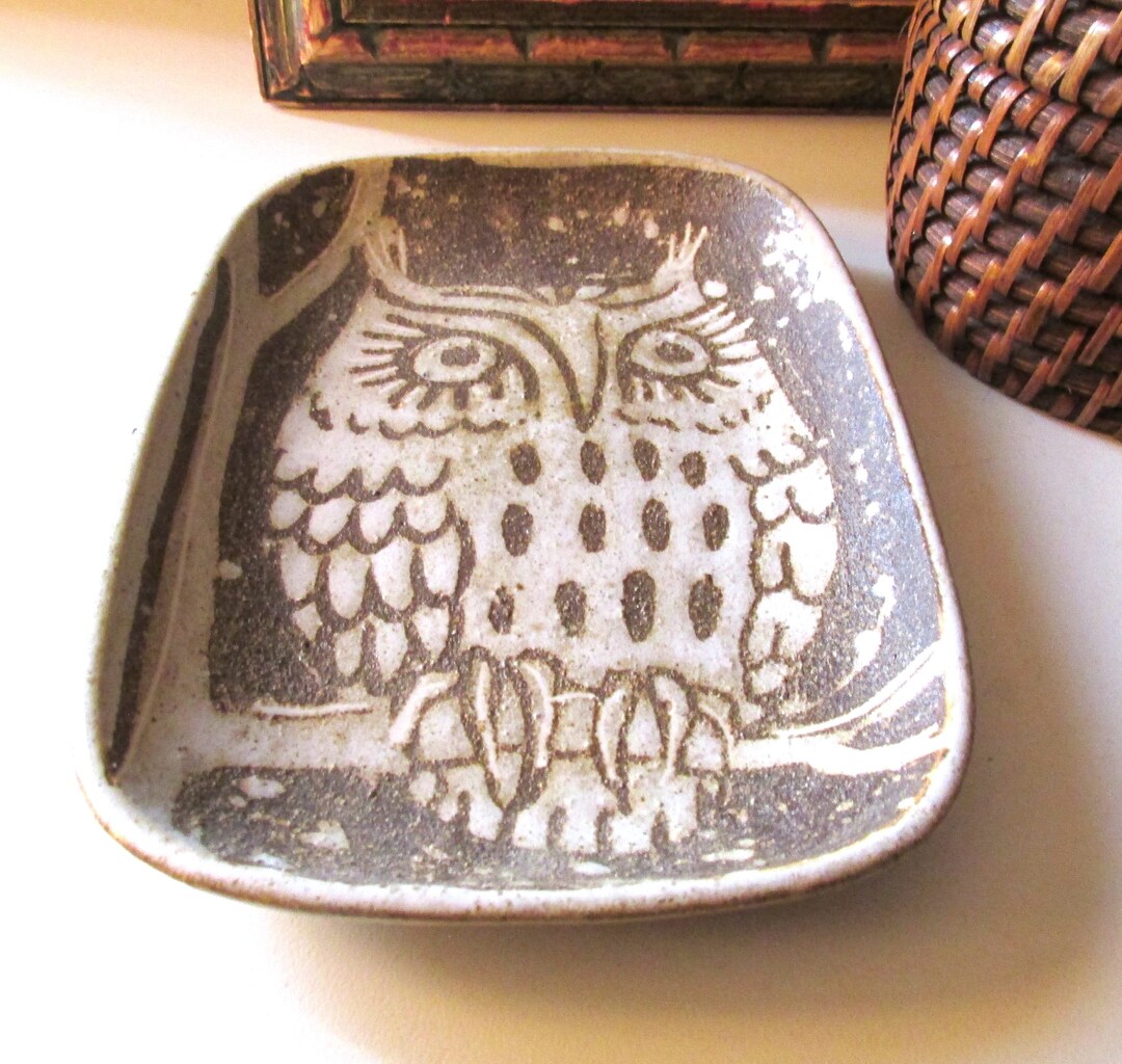 Vintage Andersen Designs Studio Art Pottery, Owl Trinket Tray, Gift for ...