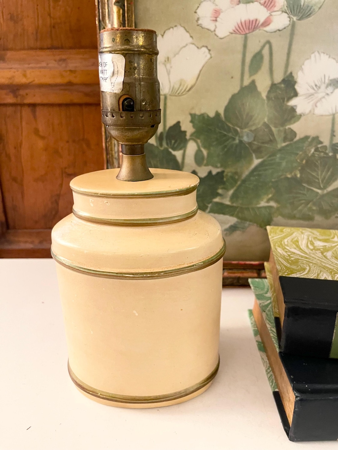 Vintage Laura Ashley UK Tea Caddy Style Lamp, Accent Lamp, Farmhouse ...