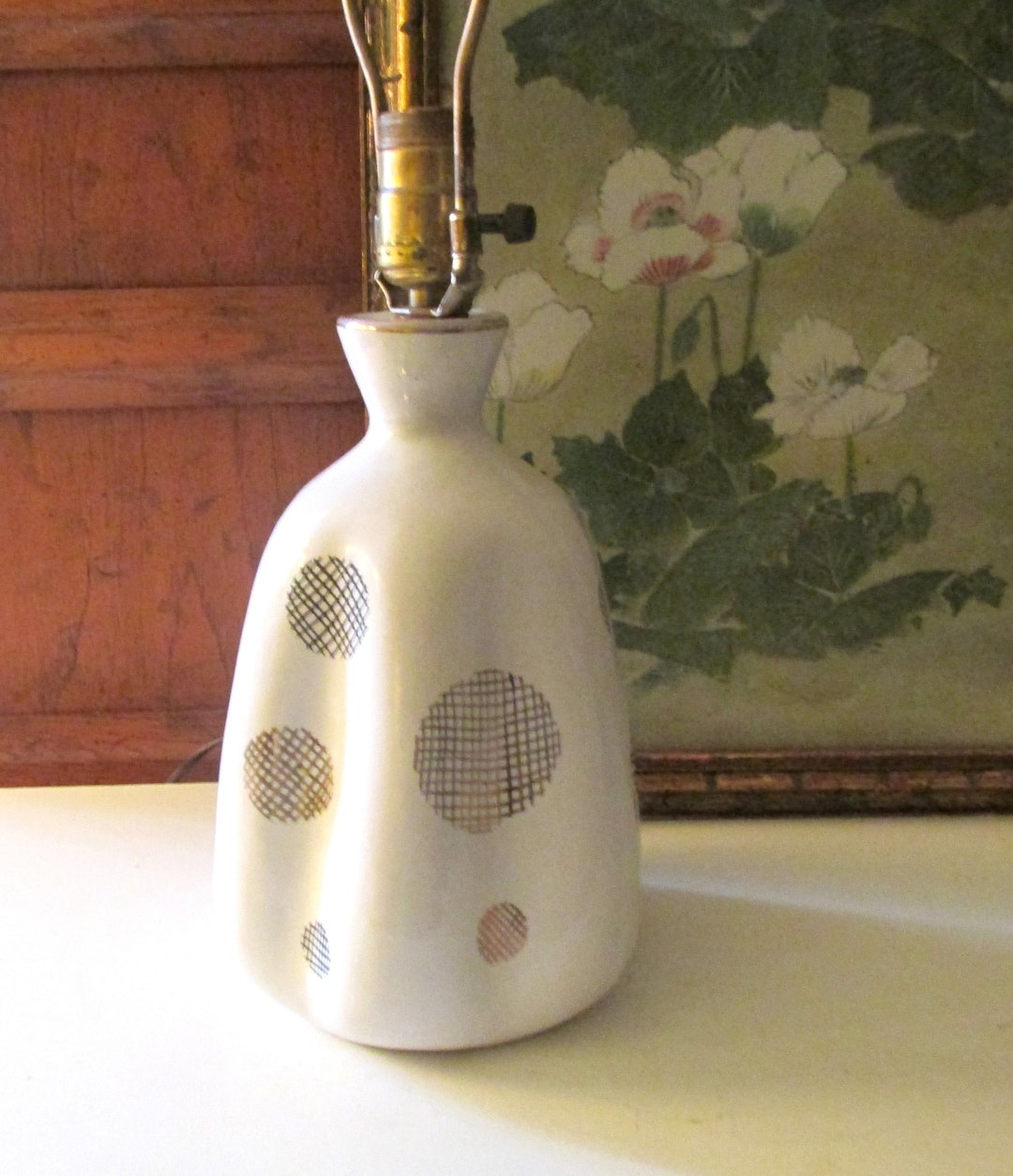 Vintage Raymor Italian Pottery Lamp, Mid Century Accent Lamp, Money ...