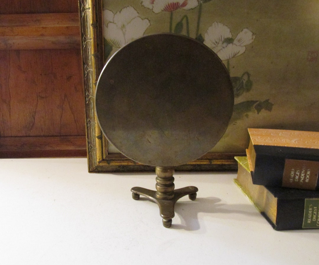Antique Brass Tilt-top Candle Reflector, Miniature Salesmen Sample ...