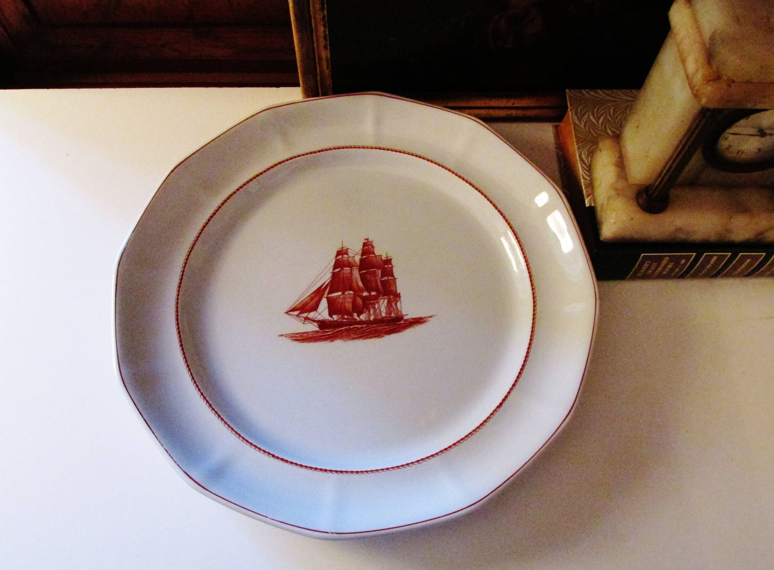 Wedgwood Flying Cloud Red Charger Plate Chop Plate Nautical | Etsy