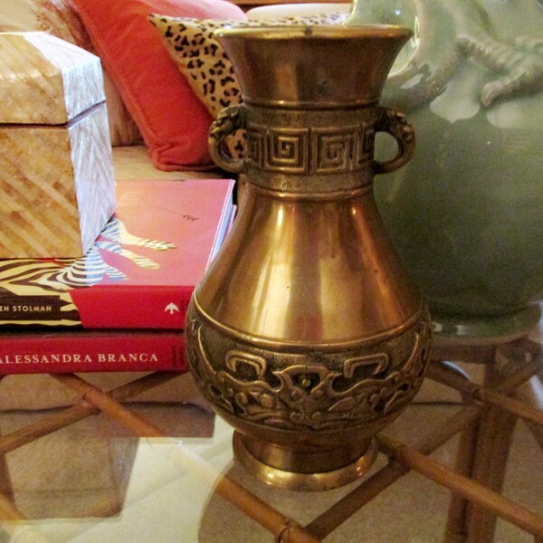 Greek Key Vase - Etsy