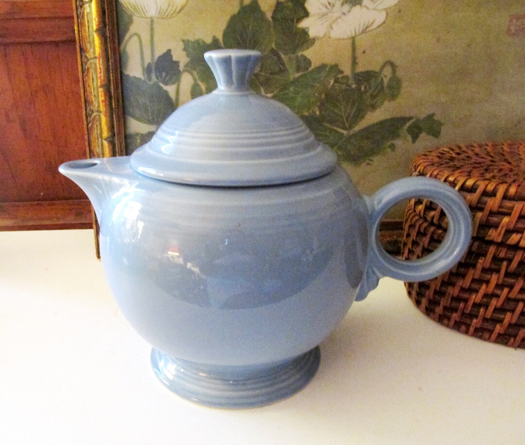 Vintage Periwinkle Fiesta Ware Teapot, Bue Fiesta Teapot, 5 Cup, Bistro ...