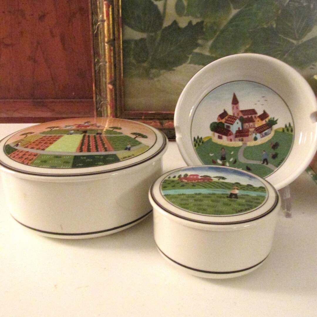 Vintage Trio Villeroy & Boch design Naif Collection, Ashtray, Trinket ...
