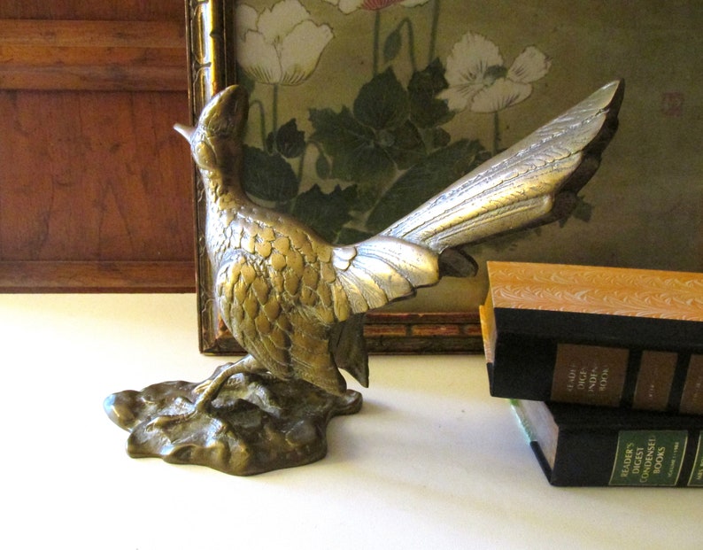 Vintage Brass Road Runner Sculpture Hollywood Regency Brass - Etsy
