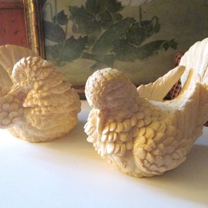 Vintage Large Italian Dove Bird Set, A. Santini Alabaster Doves, - Etsy