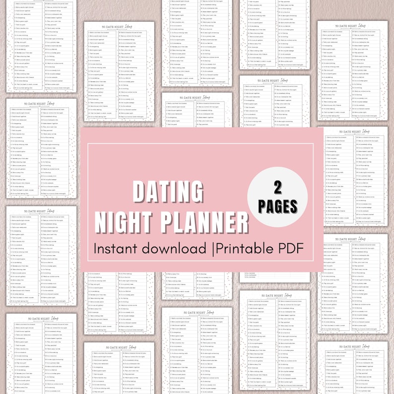 Date Night Ideas: Printable Couples Journal (PDF Download) - Etsy