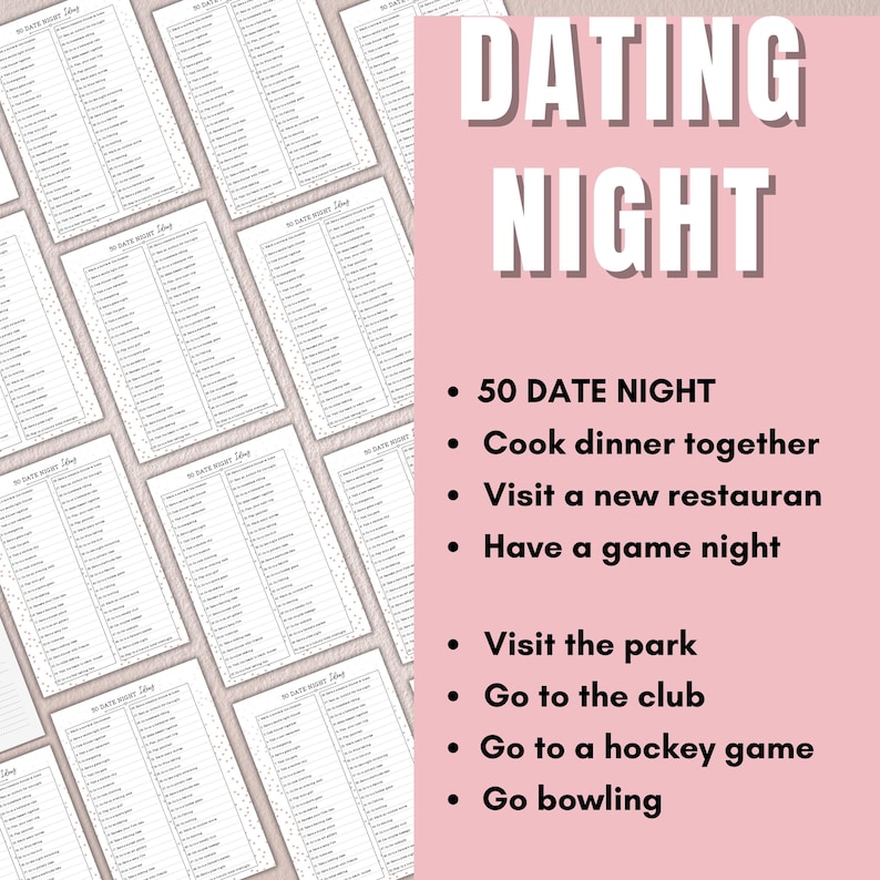 Date Night Ideas: Printable Couples Journal (PDF Download) - Etsy Australia