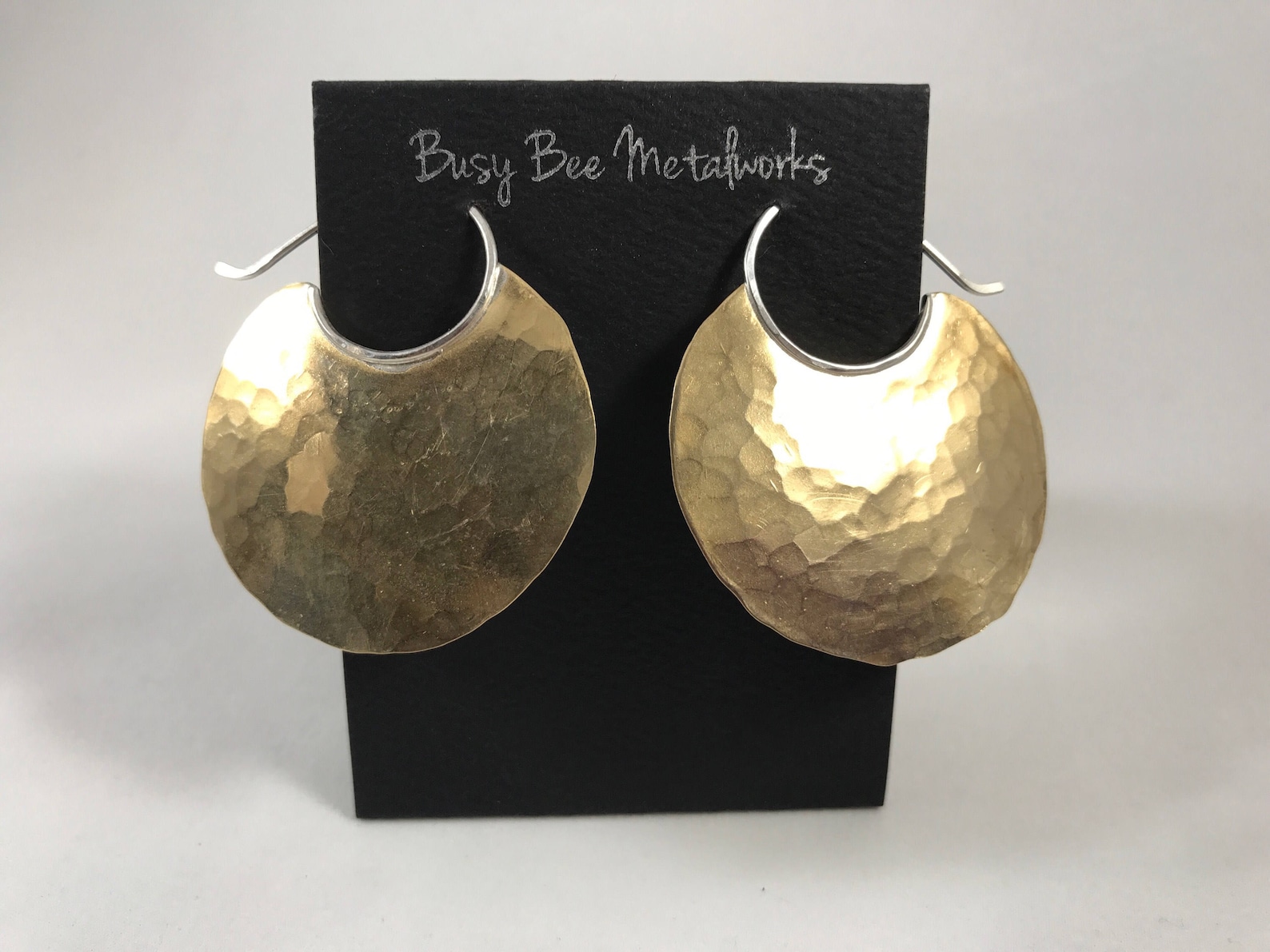 Tribal Style Nugold Disc Hoops - Etsy