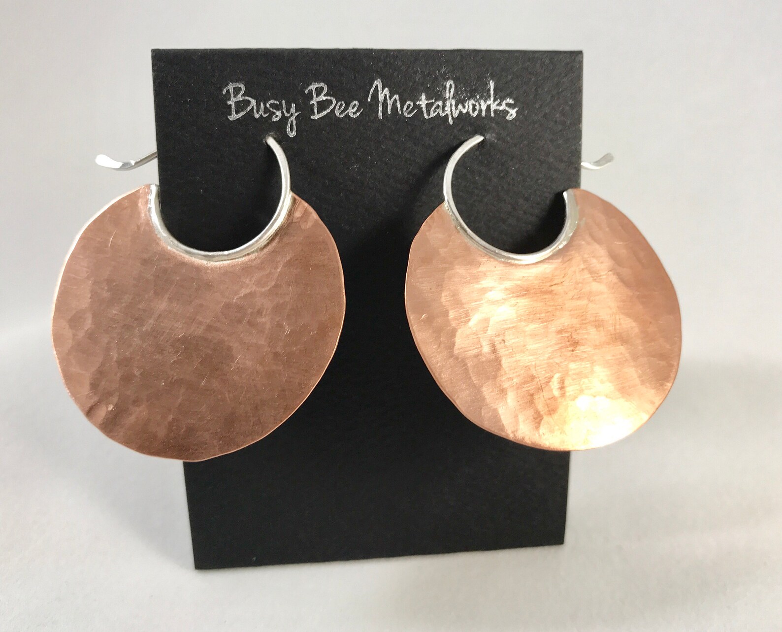 Tribal Style Silver Disc Hoops - Etsy