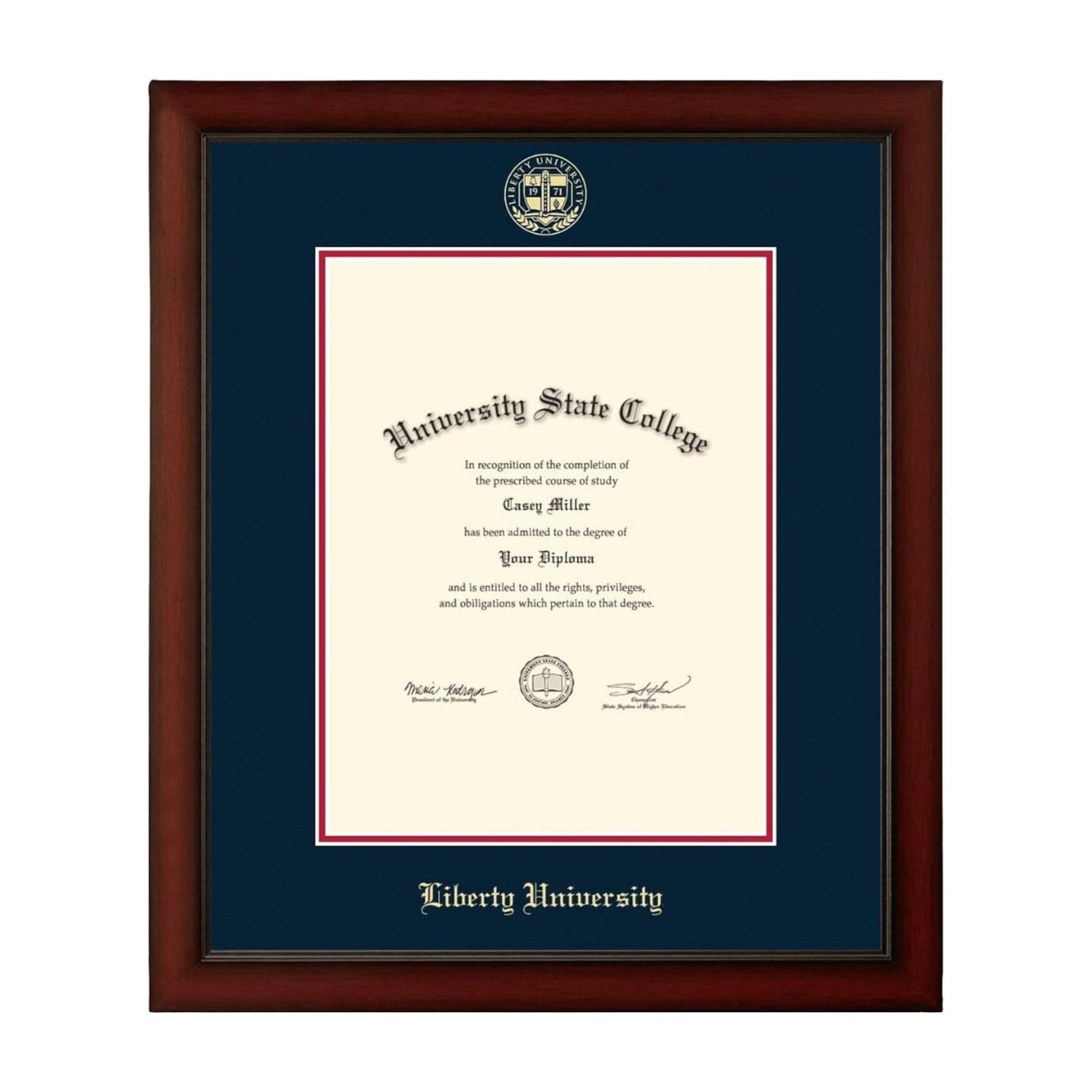 Liberty University Diploma Frame