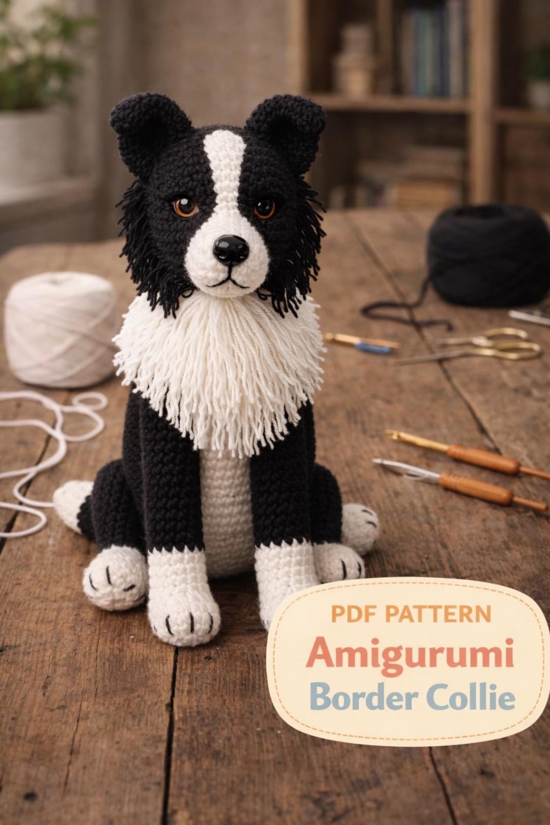 Border Collie Amigurumi Crochet Pattern PDF | Crochet Dog Pattern ...