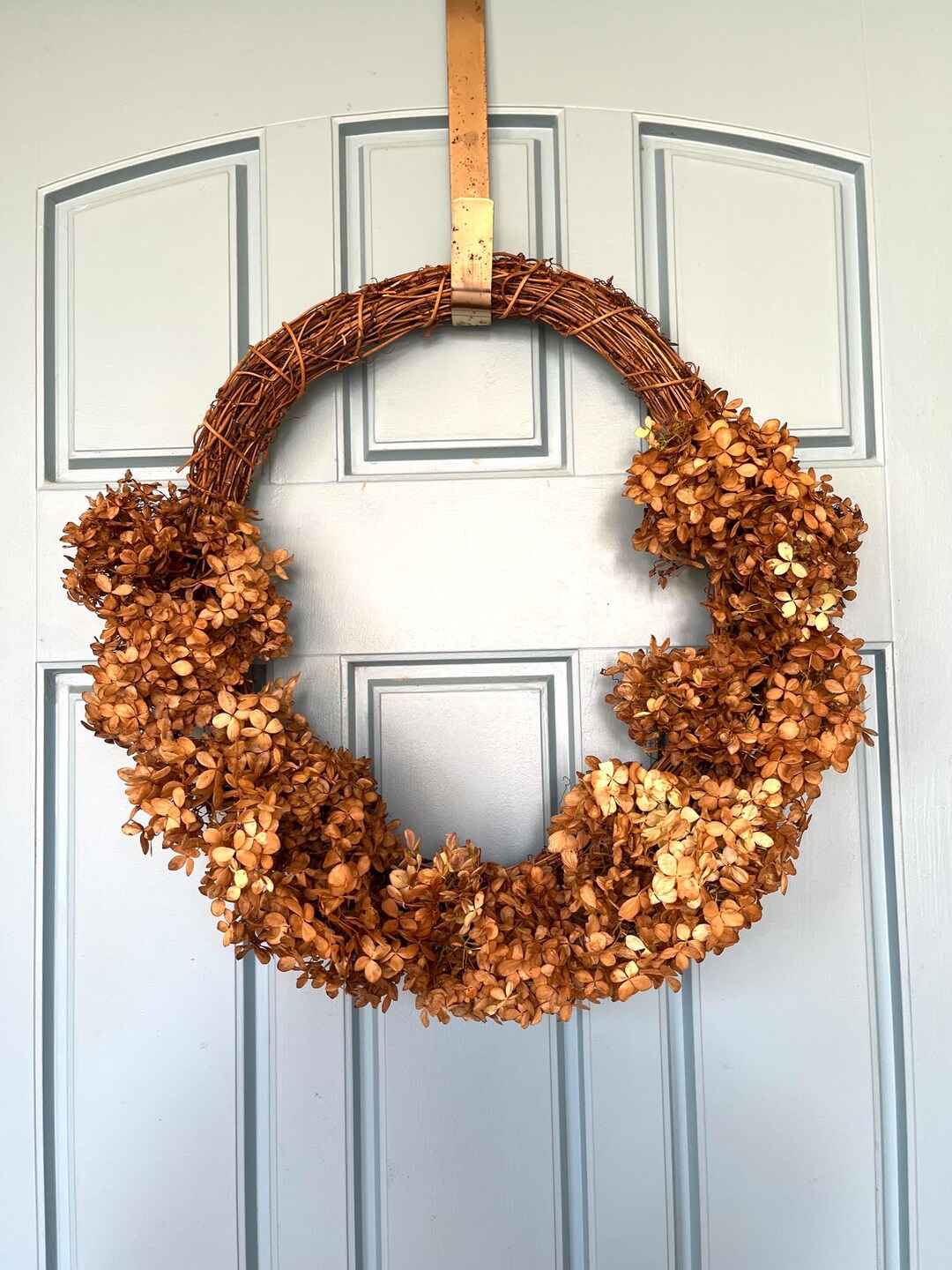Handcrafted Dried Limelight & Mixed Hydrangea Wreath – Natural 16" - Etsy