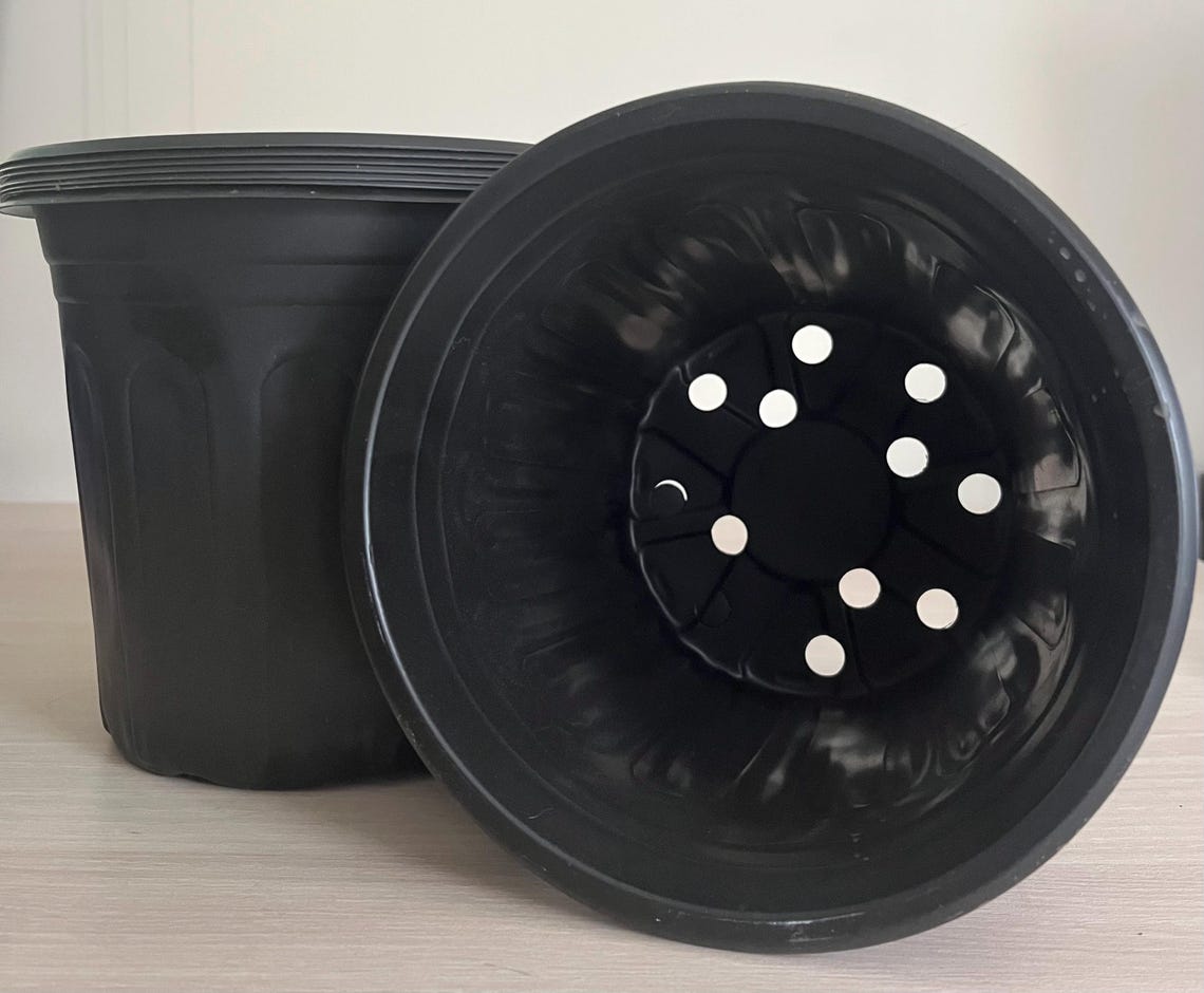 1 Gallon Nursery Pot 25 Set, Black Trade Gallon, 6.5 “ - Etsy