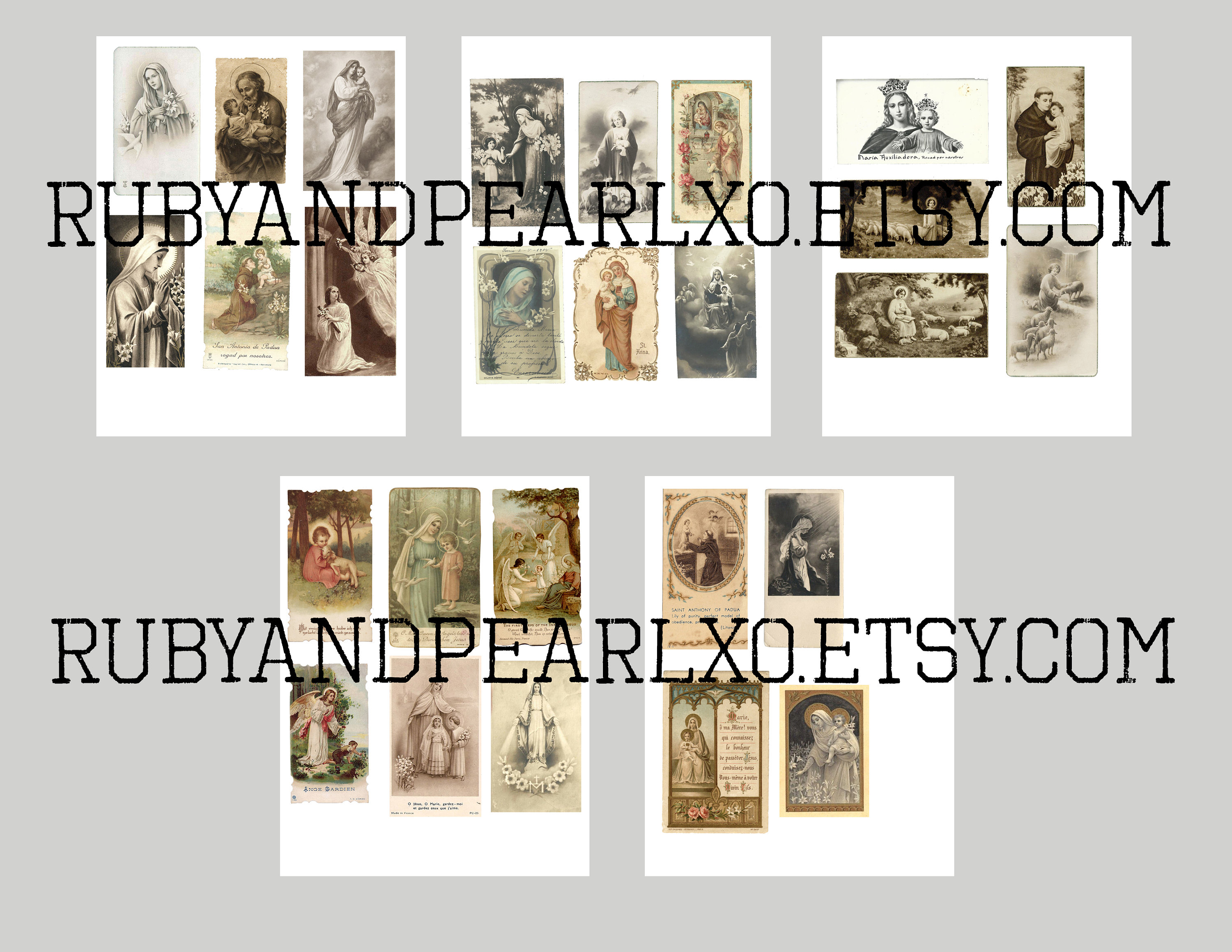 Vintage Prayer Card Collection #2 / Antique Holy Card Collection ...